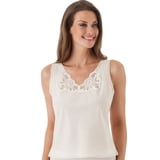 Women's Shadowline 4536X Plus Cotton Batiste Camisole (Ivory 48 ...