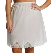 Women's Shadowline 2719X Plus Nylon Essentials 19 Inch Half Slip (White ...