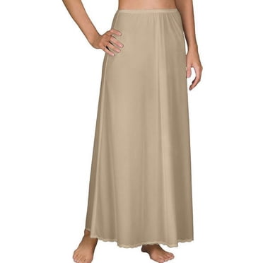 Women's Shadowline 2719X Plus Nylon Essentials 19 Inch Half Slip (White ...