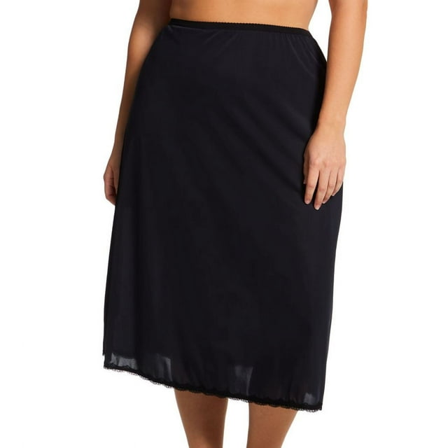 Women's Shadowline 471163X Plus Size 30 Inch Flare Half Slip (Black 3X ...