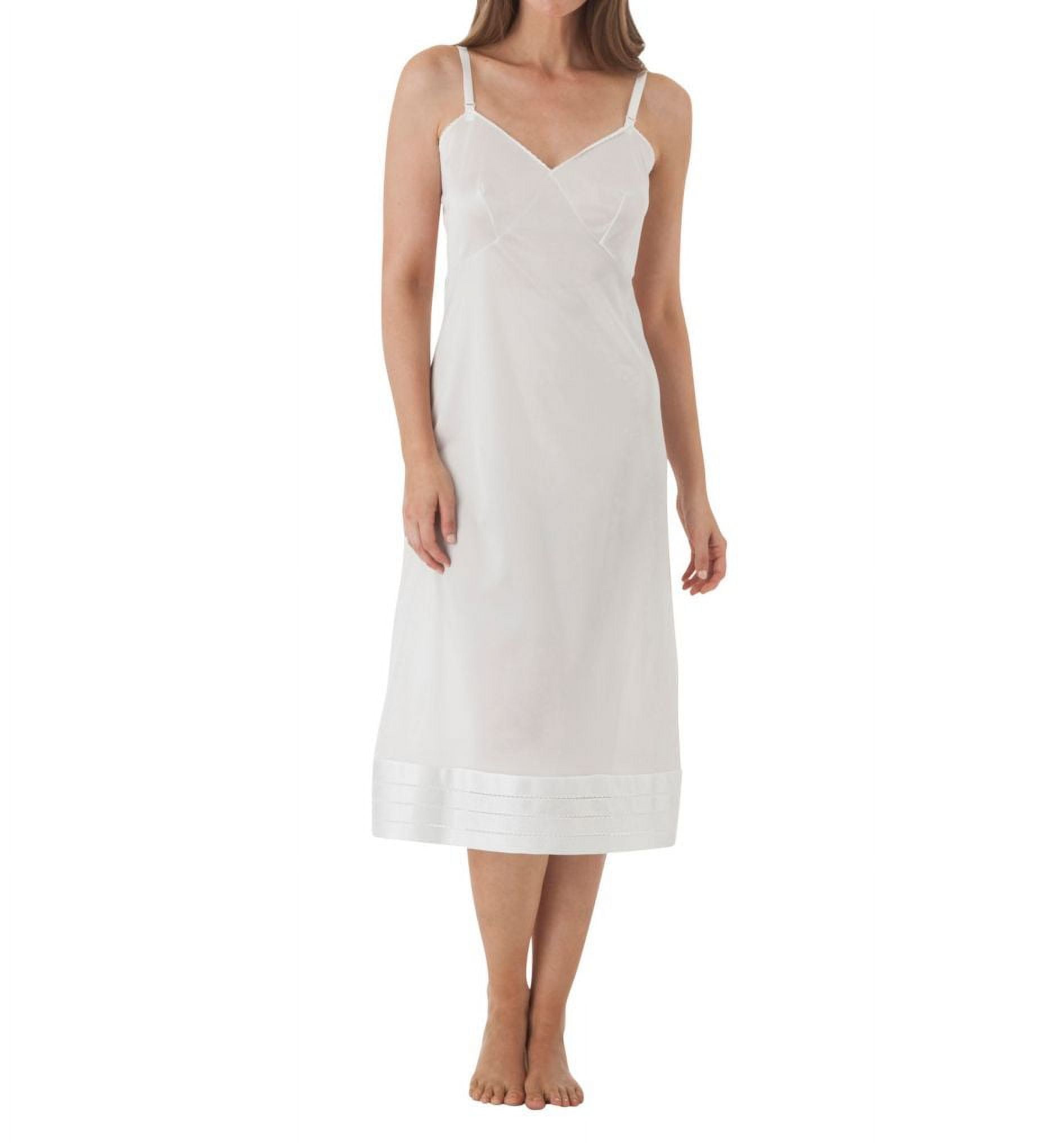 Women's Shadowline 6319 Adjustable Length Full Slip (White 42 ...