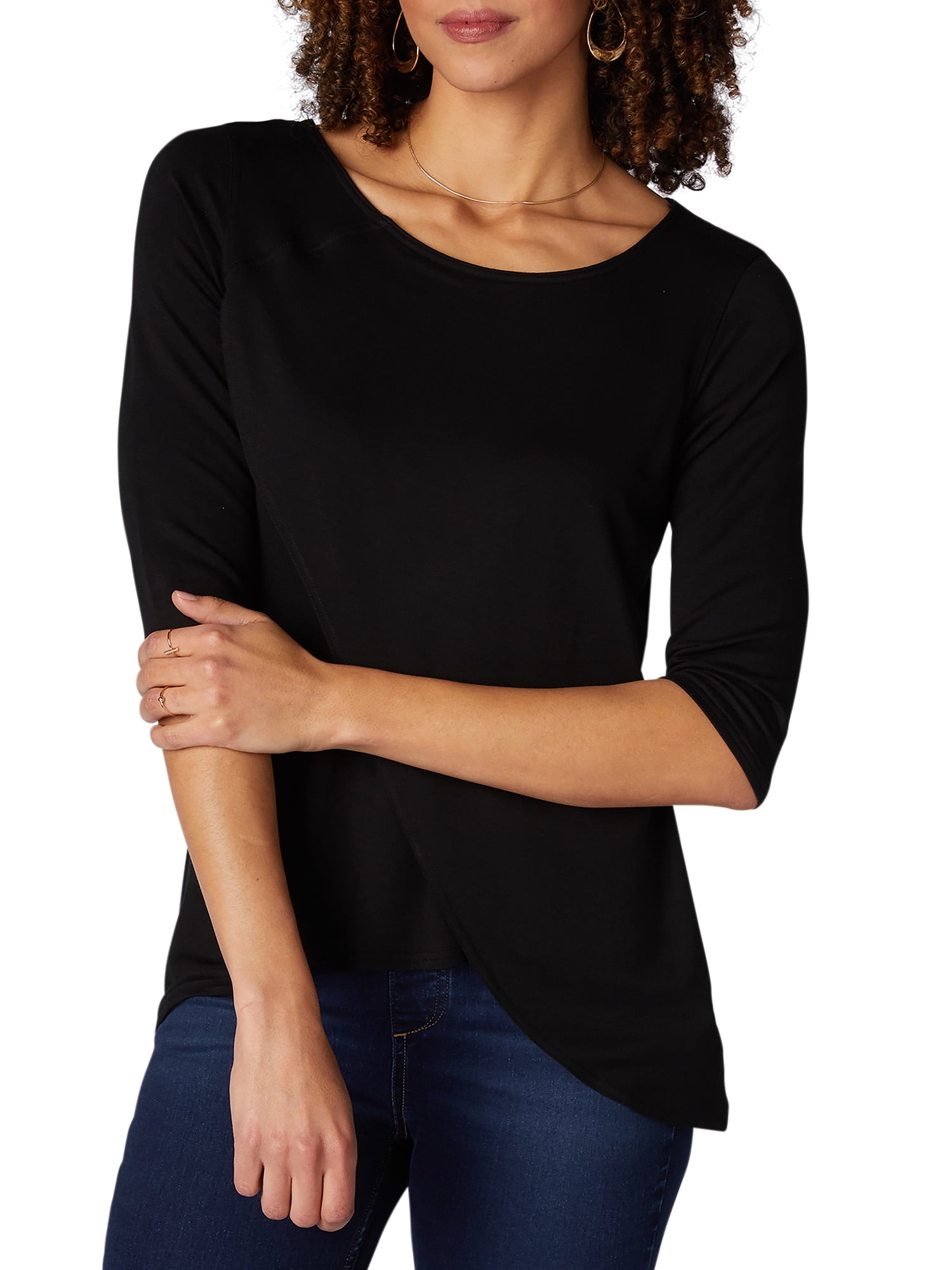 Women's Shape Illusions Crossover Knit Top - Walmart.com