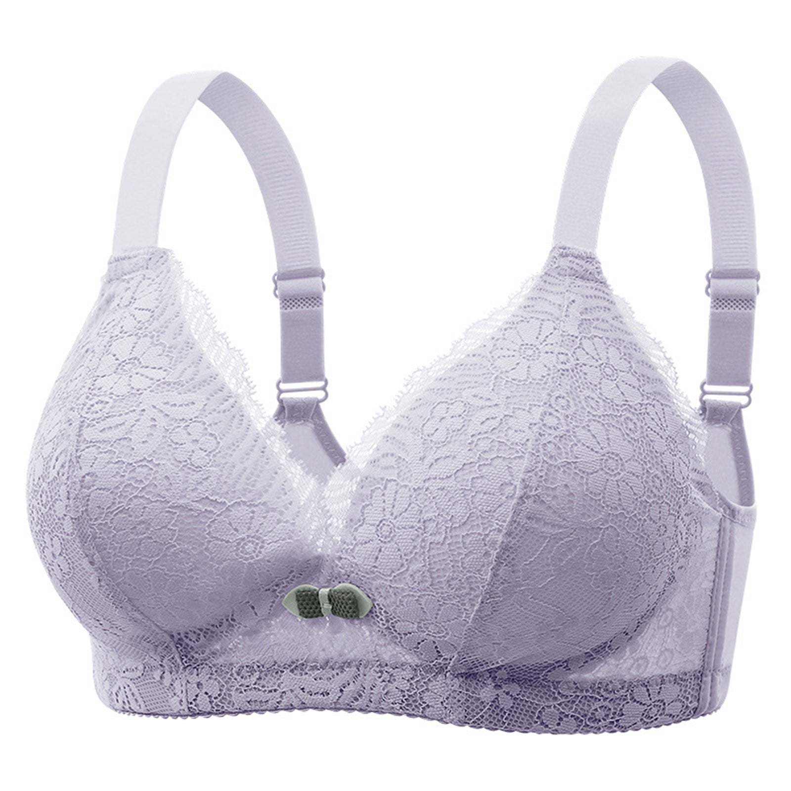 Women's Shape & Support Wirefree Bra Embroidery Lace Thin Style ...