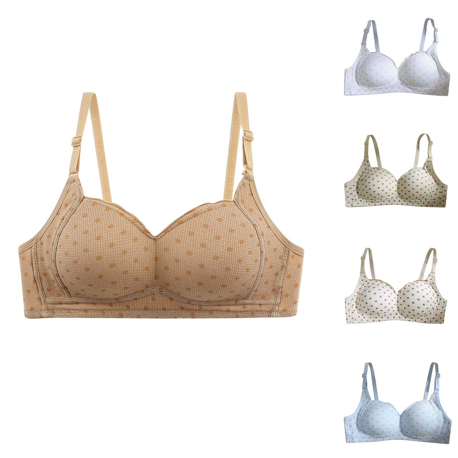 Women's Shape & Support Wirefree Bra Lingerie Student Girl Gathered ...