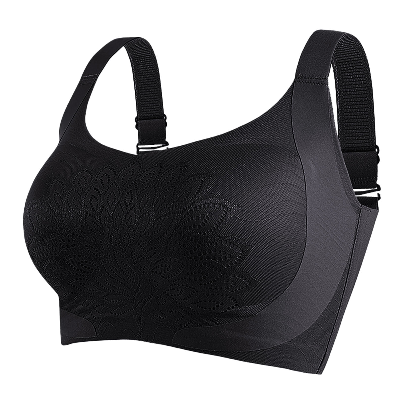 Women's Shape & Support Wirefree Bra Non-Magnetic No Steel Ring Plus ...