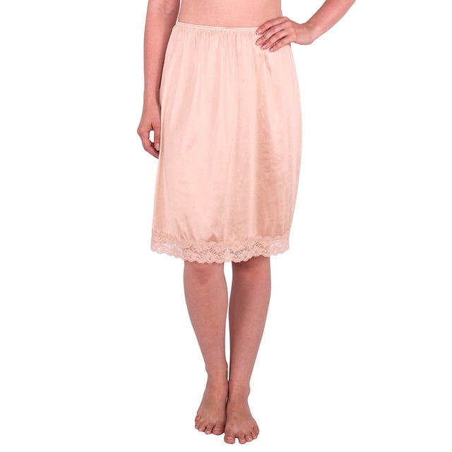 Women's Shapewear Half Slip Anti-Static Nude Under Dress Skirt - Medium ...