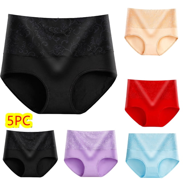 Women's Shapewear Underwear 5PC Briefs Comfortable Cotton High Waist ...