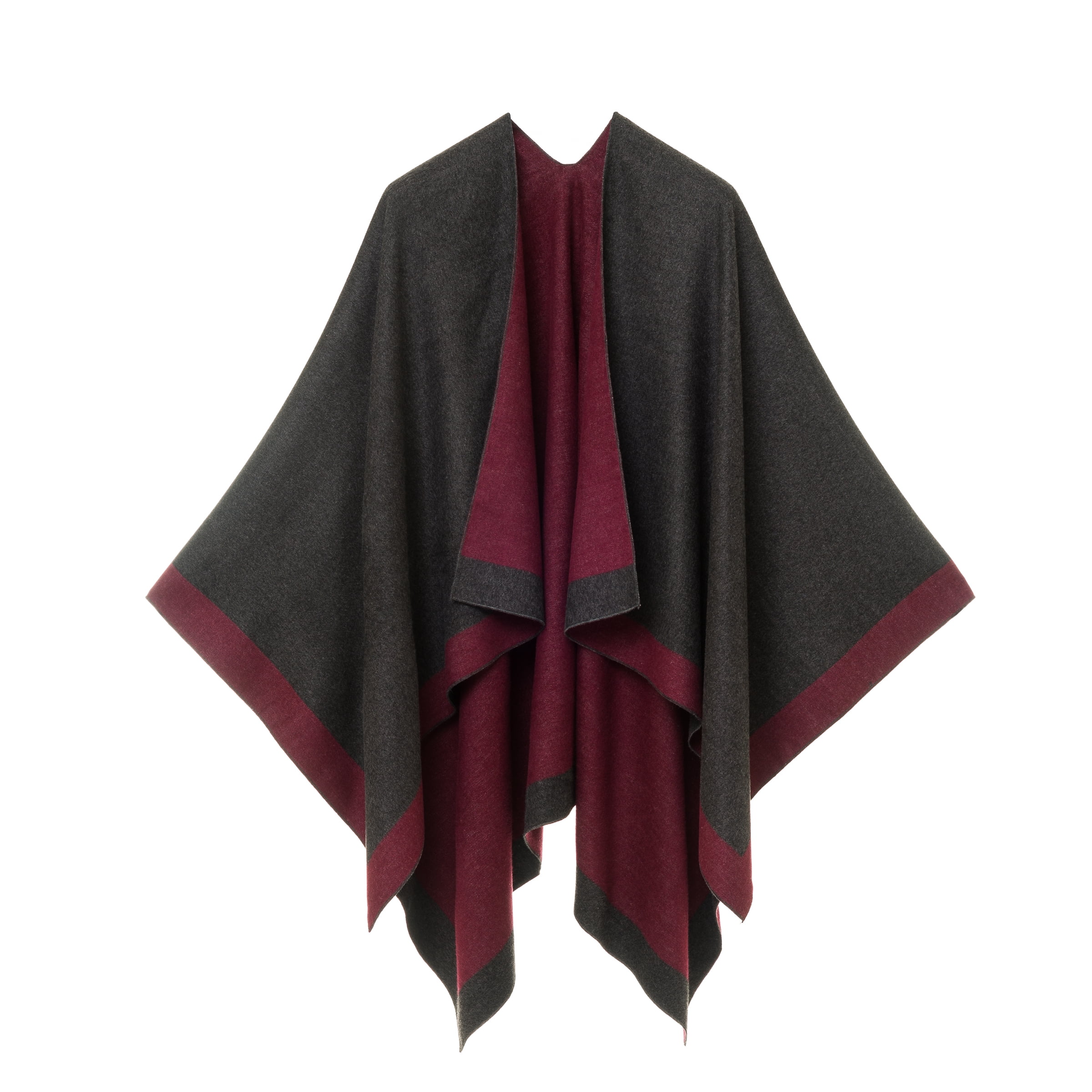 Women's Shawl Wrap Poncho for Cape Ruana for Travel Plane Blanket ...