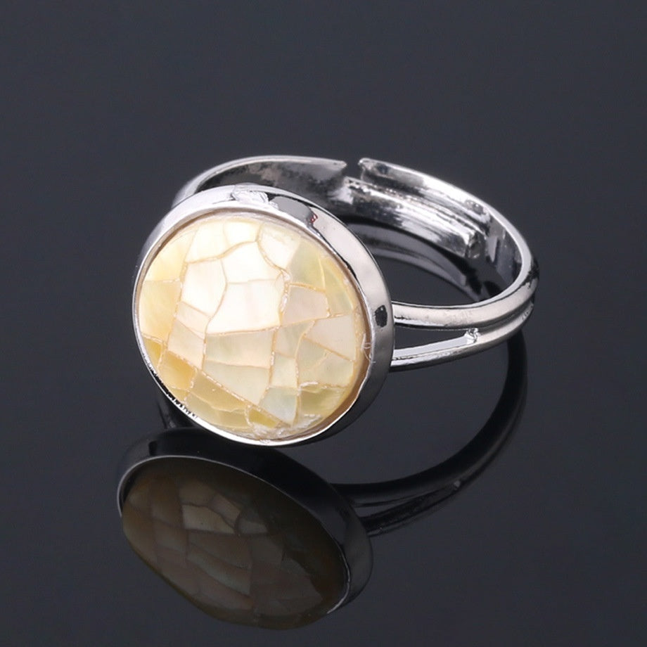 Women's Shell Ornament Convex Adjustable Stitching Circular Section ...