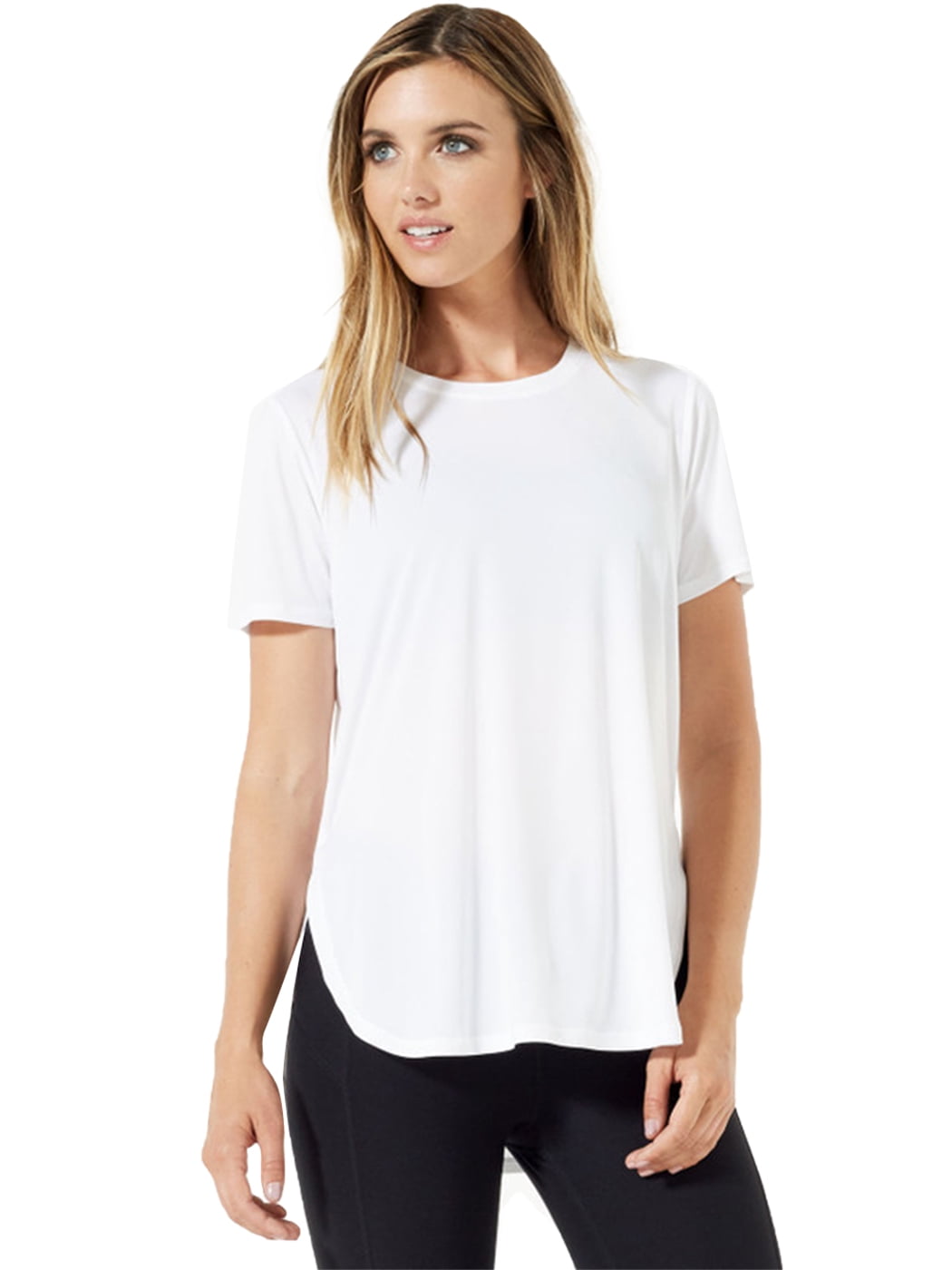 Women's Short Sleeve Workout Shirts Yoga Tops Sports T-Shirt Activewear ...