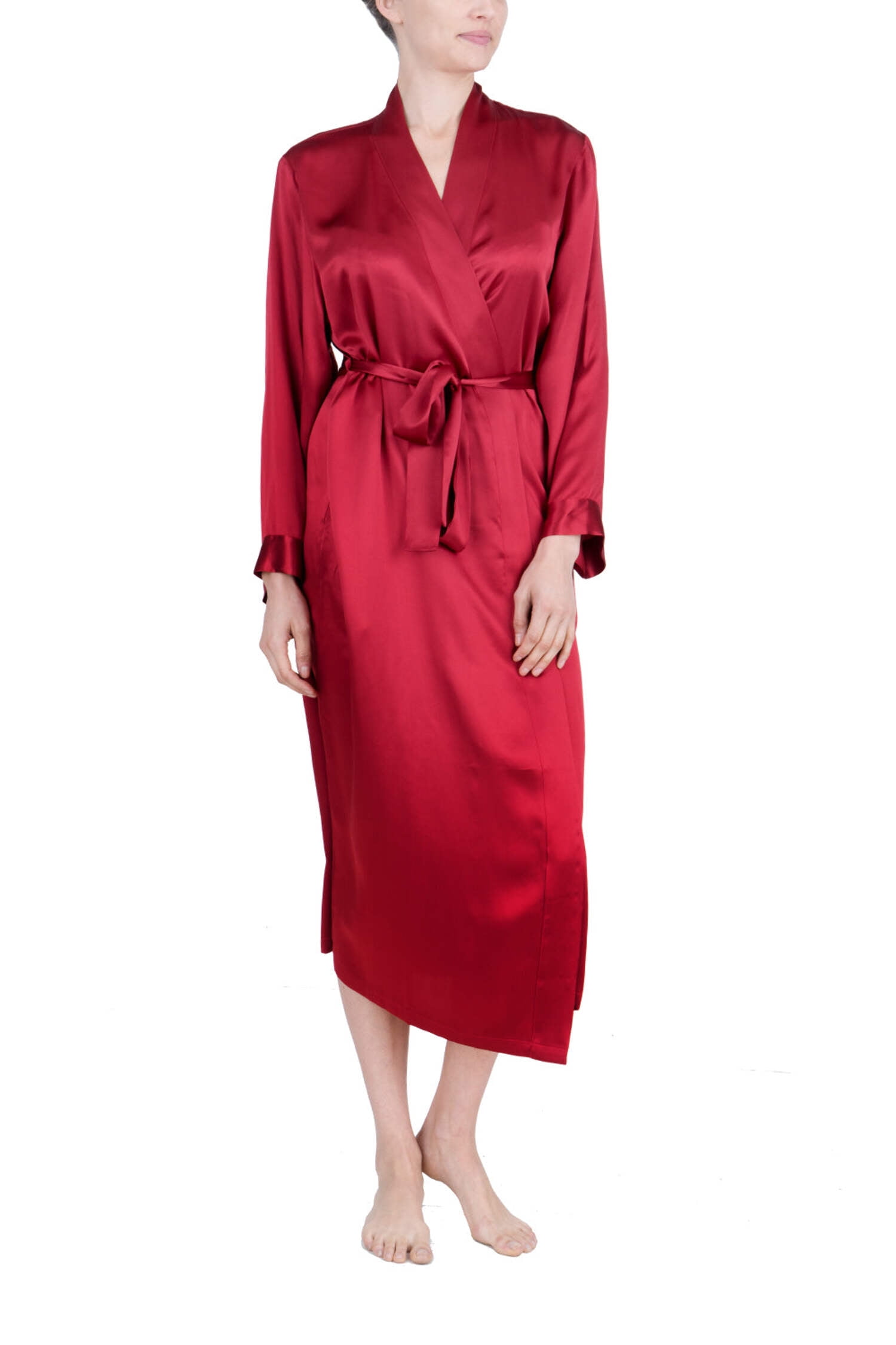 Women's Silk Sleepwear 100% Silk Long Robe - Walmart.com