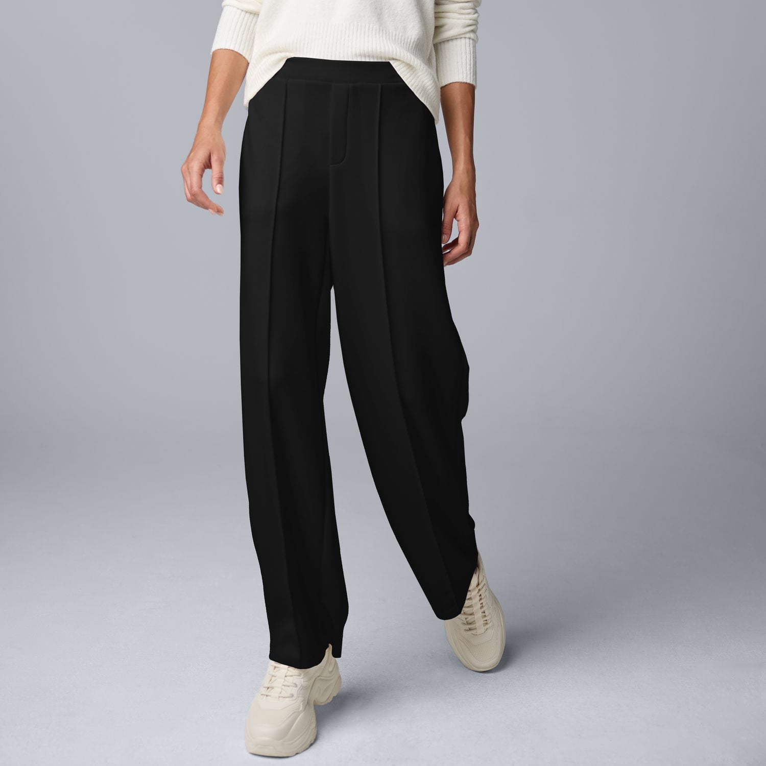Women's Simply Vera Vera Wang High-Rise Wide Leg Pull-On Pants Color ...