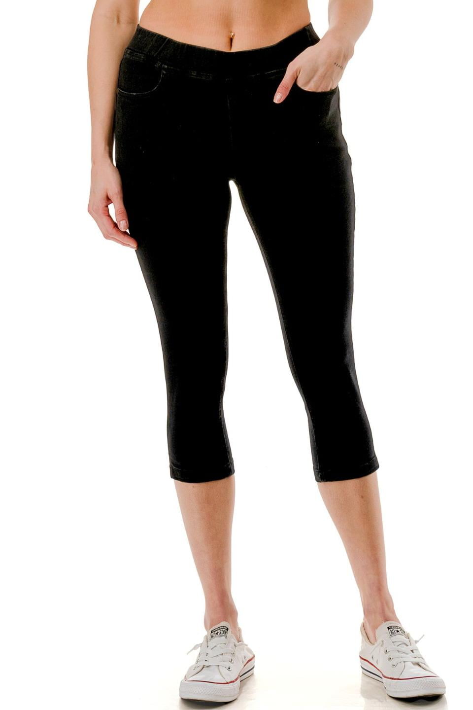 Women's Skinny Denim Capris Stretch Pull On Capri Jeans Inseam 21 ...