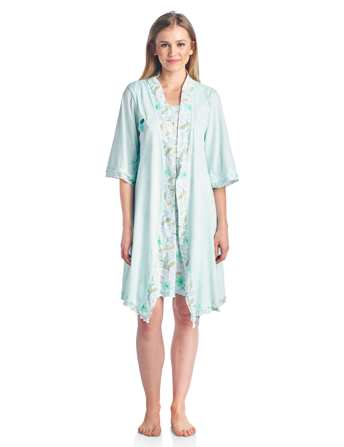 Women's Sleepwear 2 Piece Nightgown and Robe Set - Walmart.com