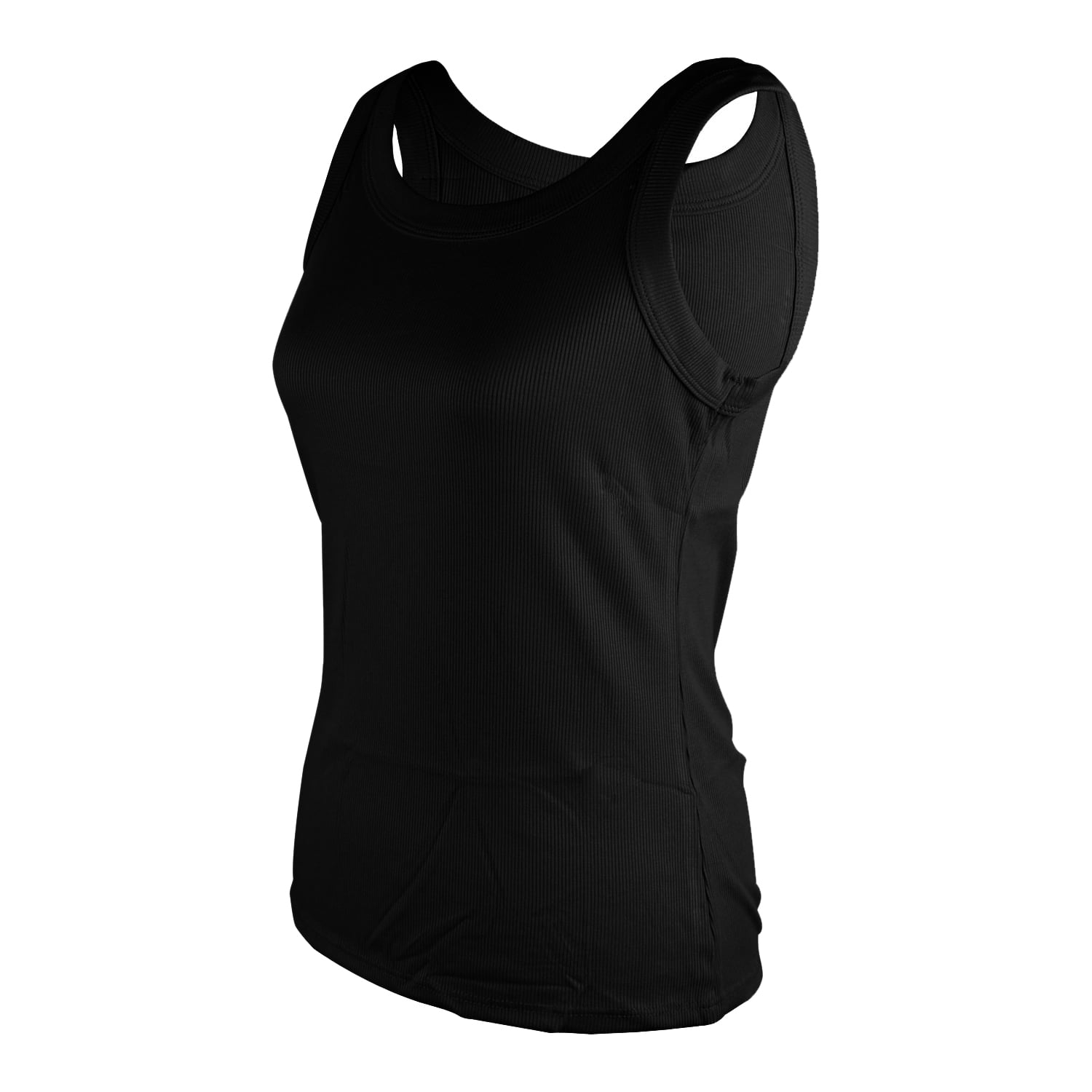 Women's Sleeveless Tank Top Racerback High Crew Neck Ribbed Basic ...