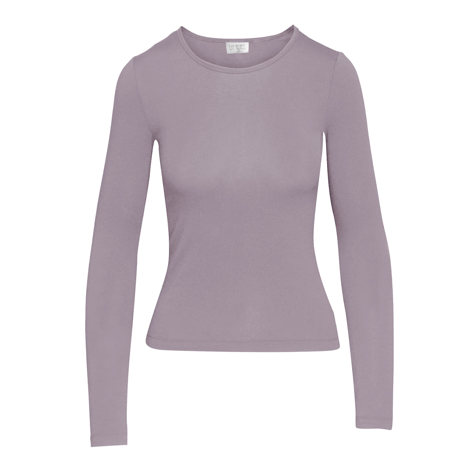 Women's Slim Fitted Crew Neck Long Sleeve Basic Layer T-Shirt Soft ...