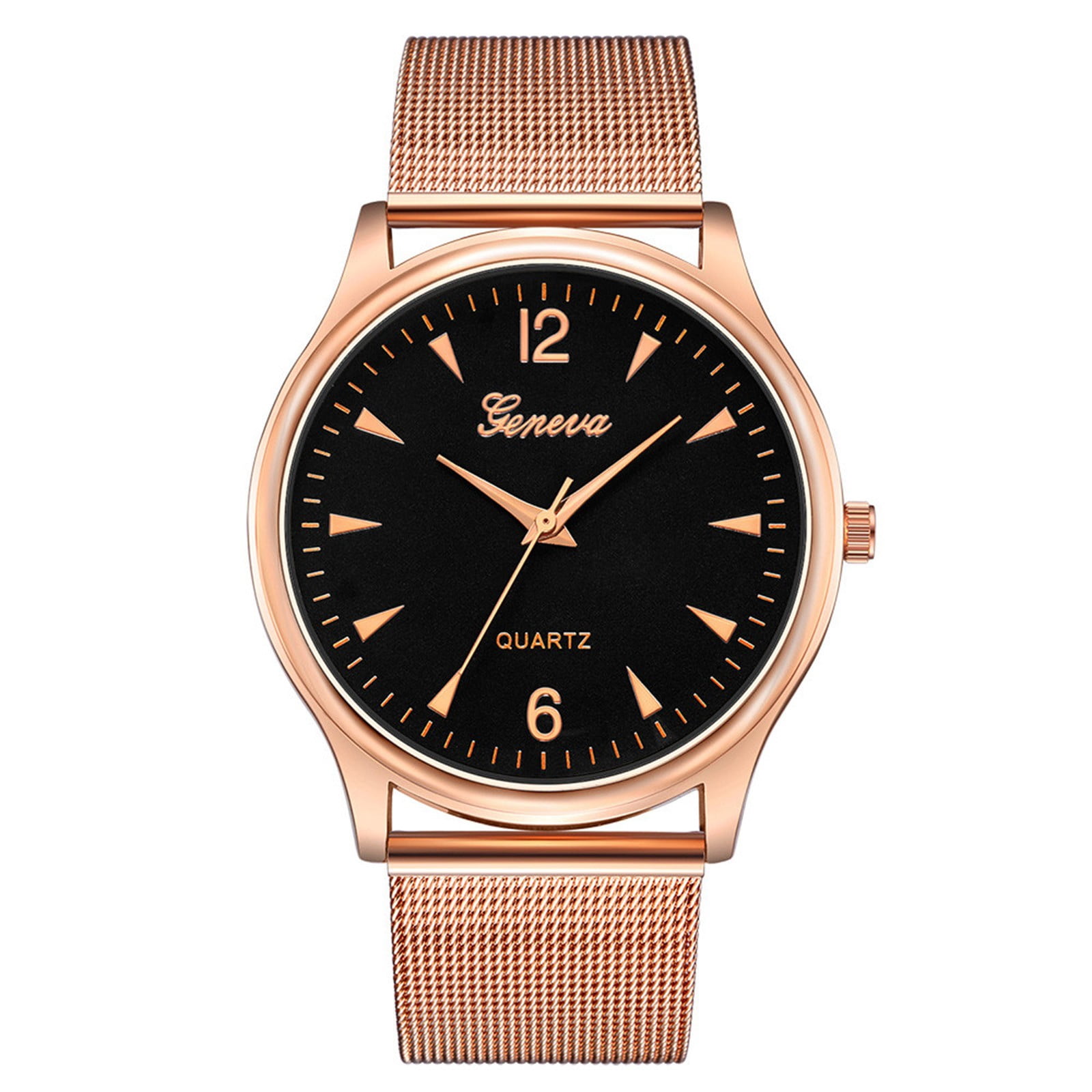 Women's Slim Mesh Band Watch Large Dial Fashion Trend Trend Streamlined ...