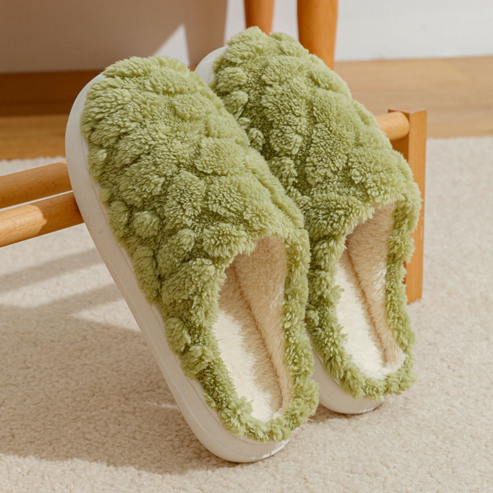 Women's Slip on Fuzzy House Slippers Memory Foam Slip-on House Shoes ...