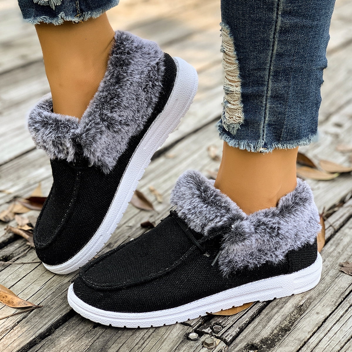 Women's Slip-On Cotton Shoes - Casual shoes with Lightweight Comfort ...