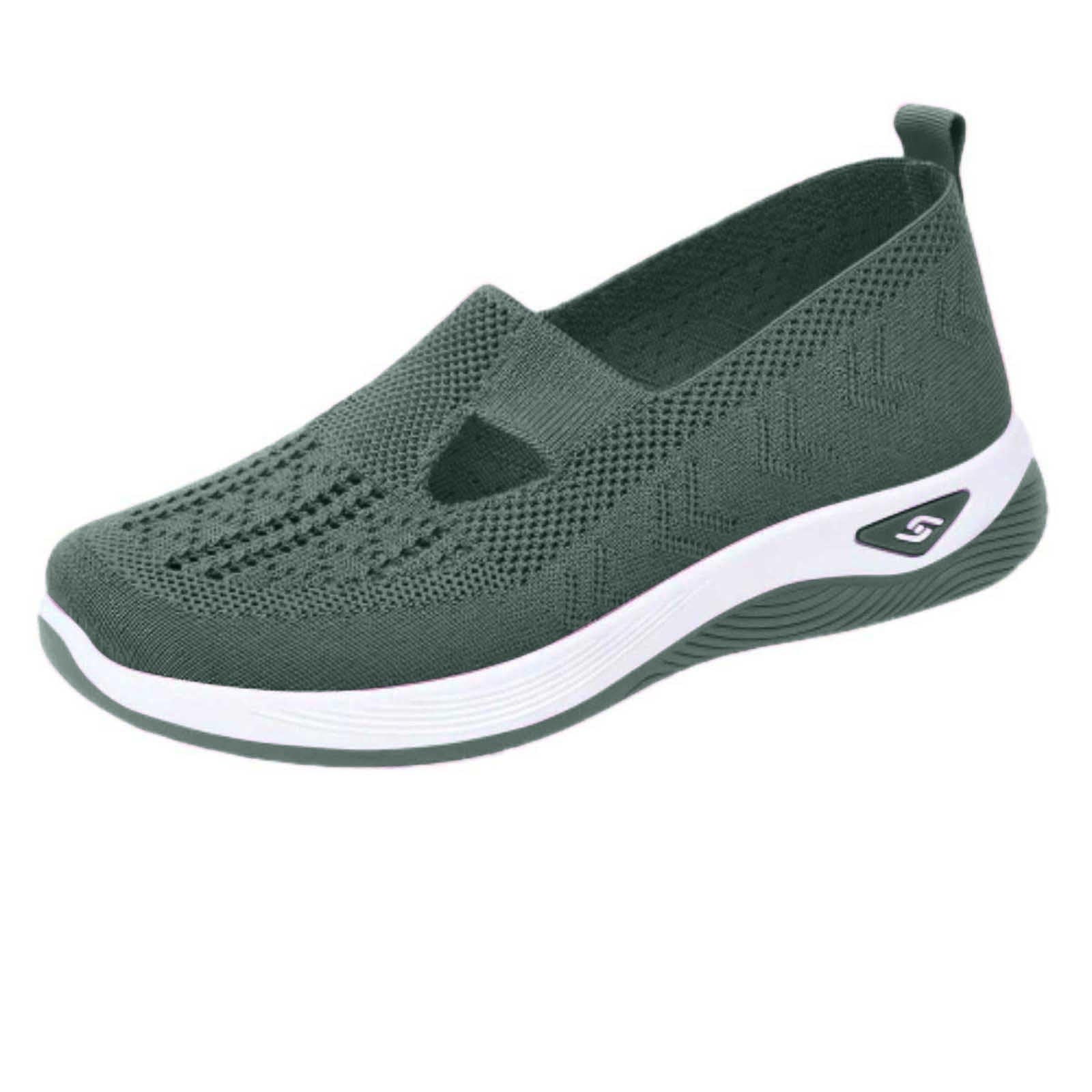 Women's Slip On Sneakers Non Slip Mesh Walking Shoes Breathable Casual ...