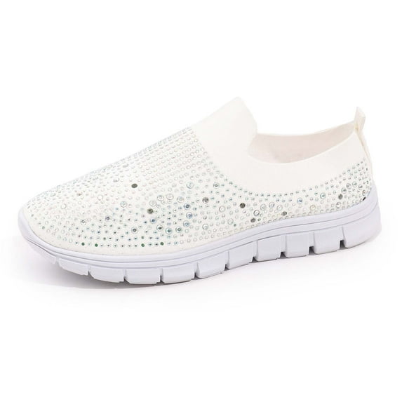 Women's Slip On Sneakers Non Slip Walking Shoes Breathable Mesh Work ...