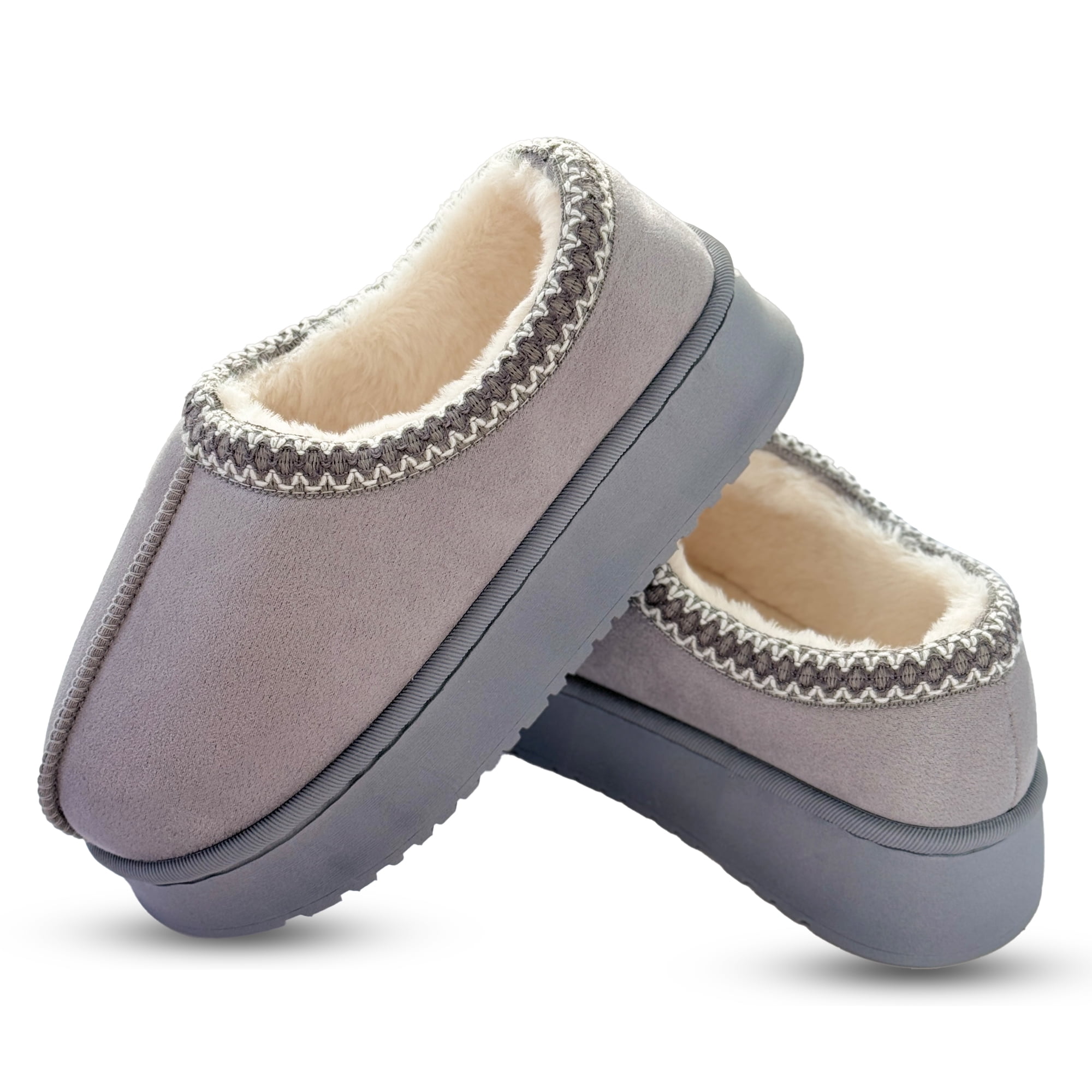 Women's Slippers, Suede Slippers for Women Indoor and Outdoor Fuzzy Slippers Womens House Shoes ...