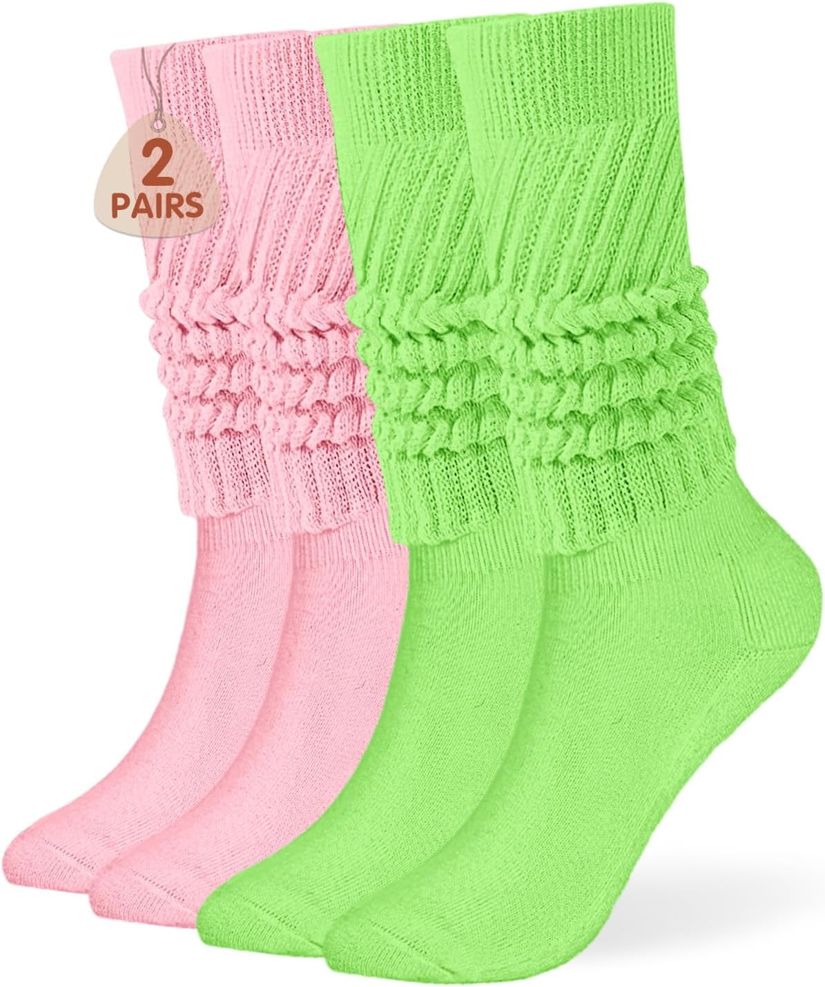 Women's Slouch Socks, Soft Extra Long Scrunch Knee High Sock Fall ...