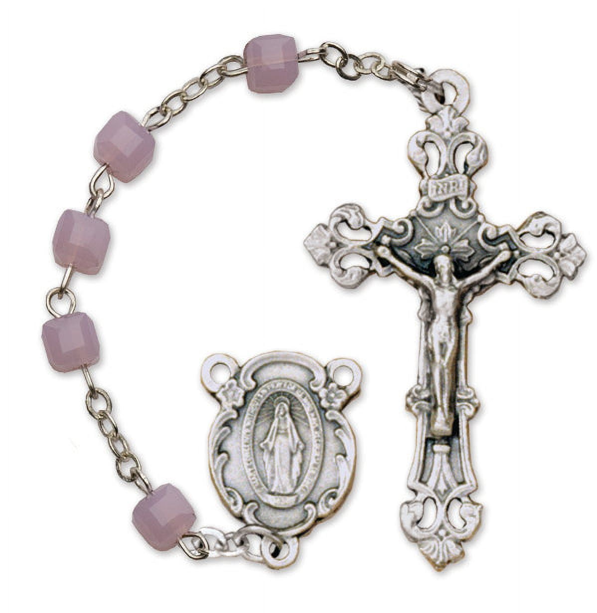Women's Small Pink Catholic Rosary Beads, Glass beads - Walmart.com