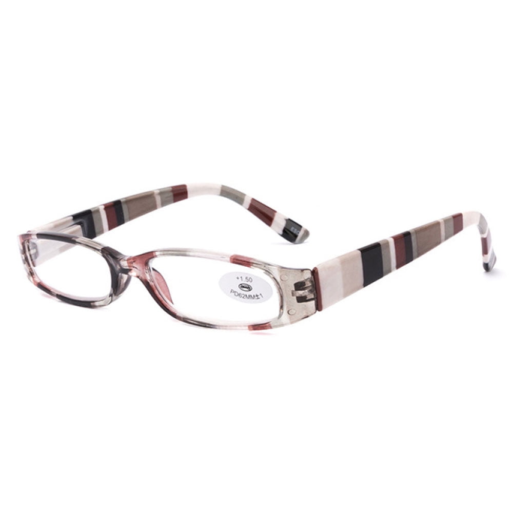 Women's Small Rectangle Reading Glasses 1.50, Multicolored stripes Men ...