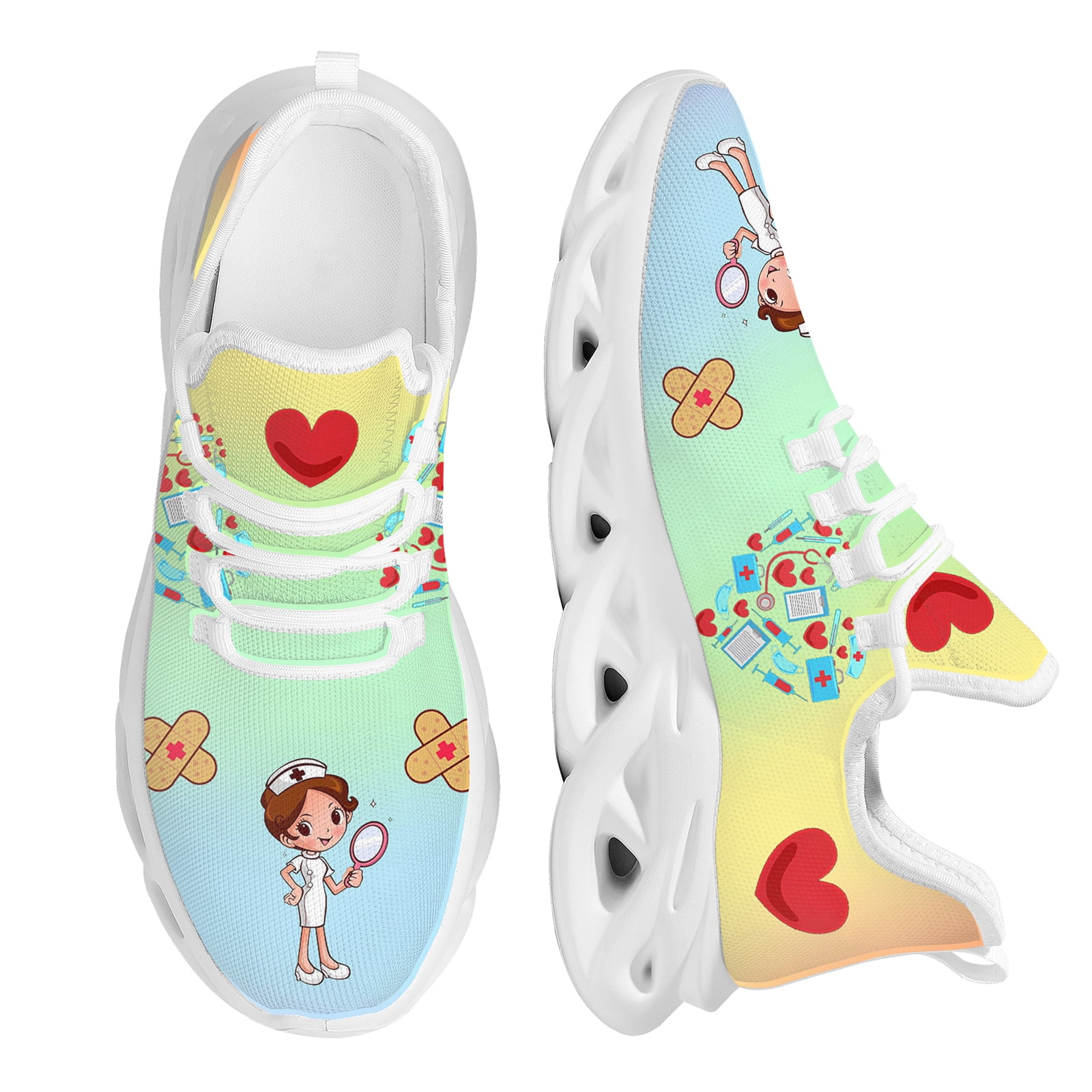 Women's Sneakers 2025 New Nurse Mesh Shoes Cute Nurse Medical ...