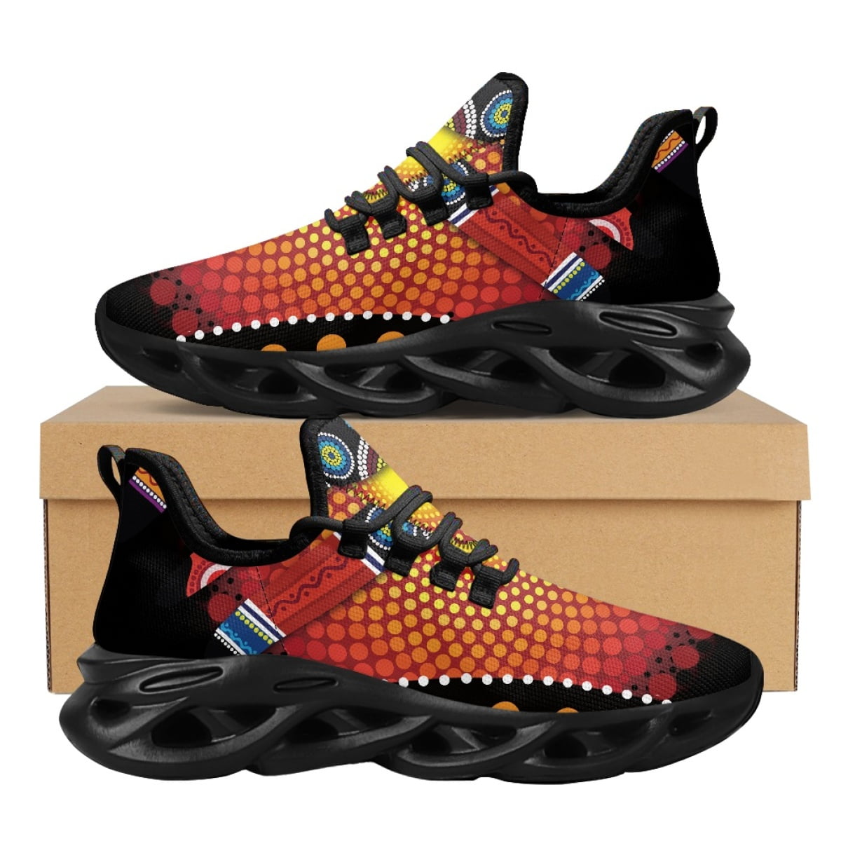 Women's Sneakers Australia Aboriginal Indigenous Art Design Running ...