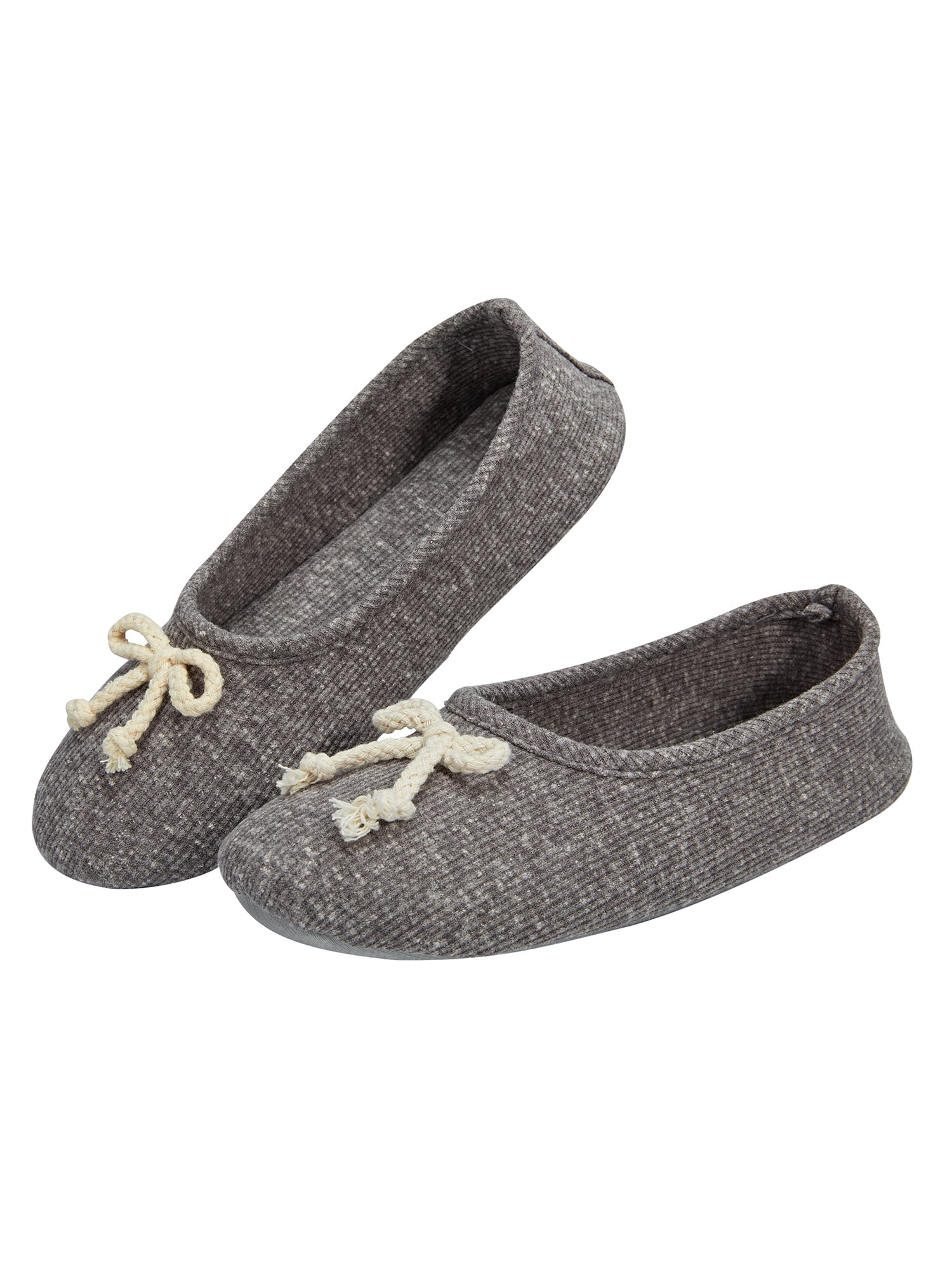 Women's Soft Ballerina Slipper with Bow, Cotton Lightweight House ...