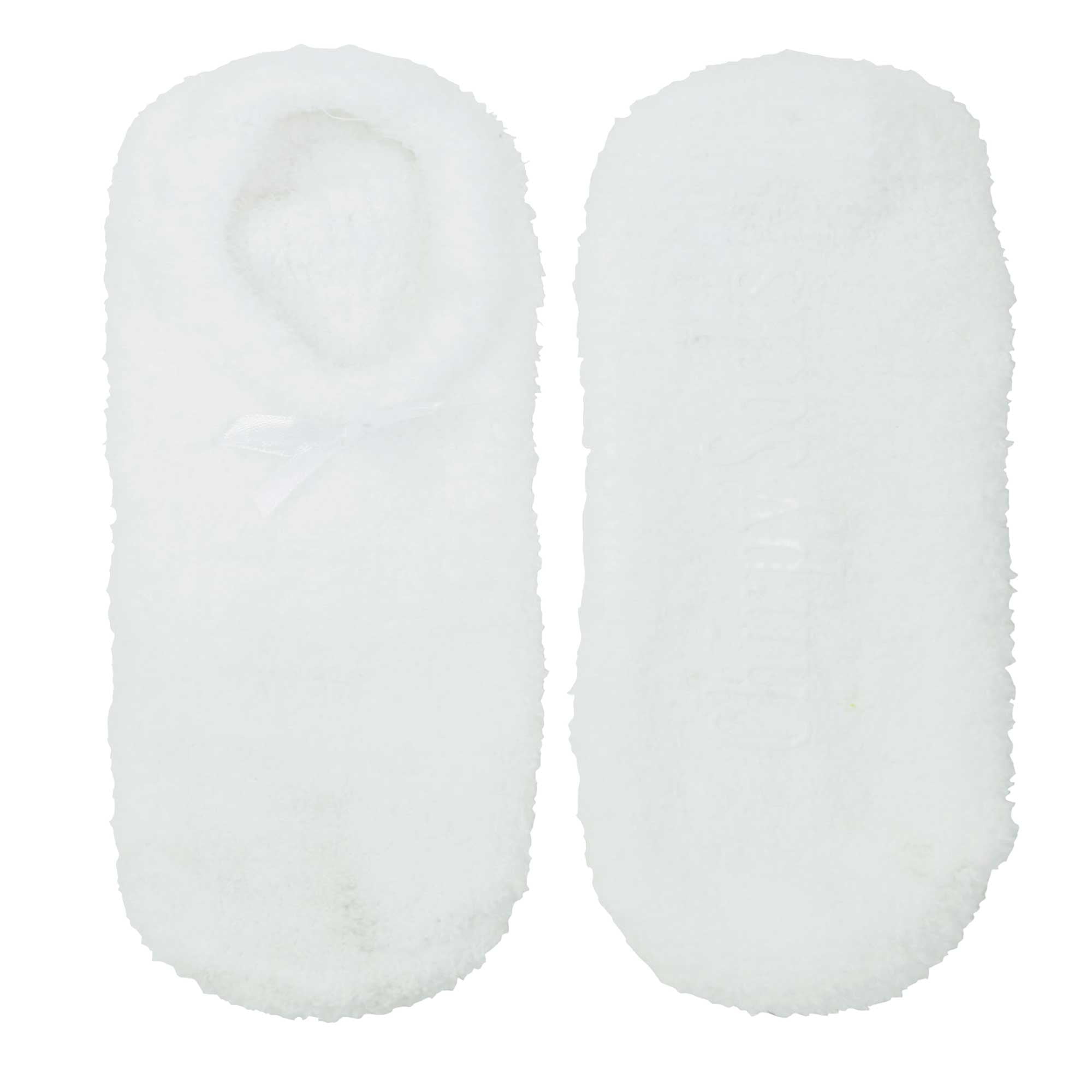 Women's Soft Breathable Fuzzy Cozy Footies Travel Home Socks with Non ...