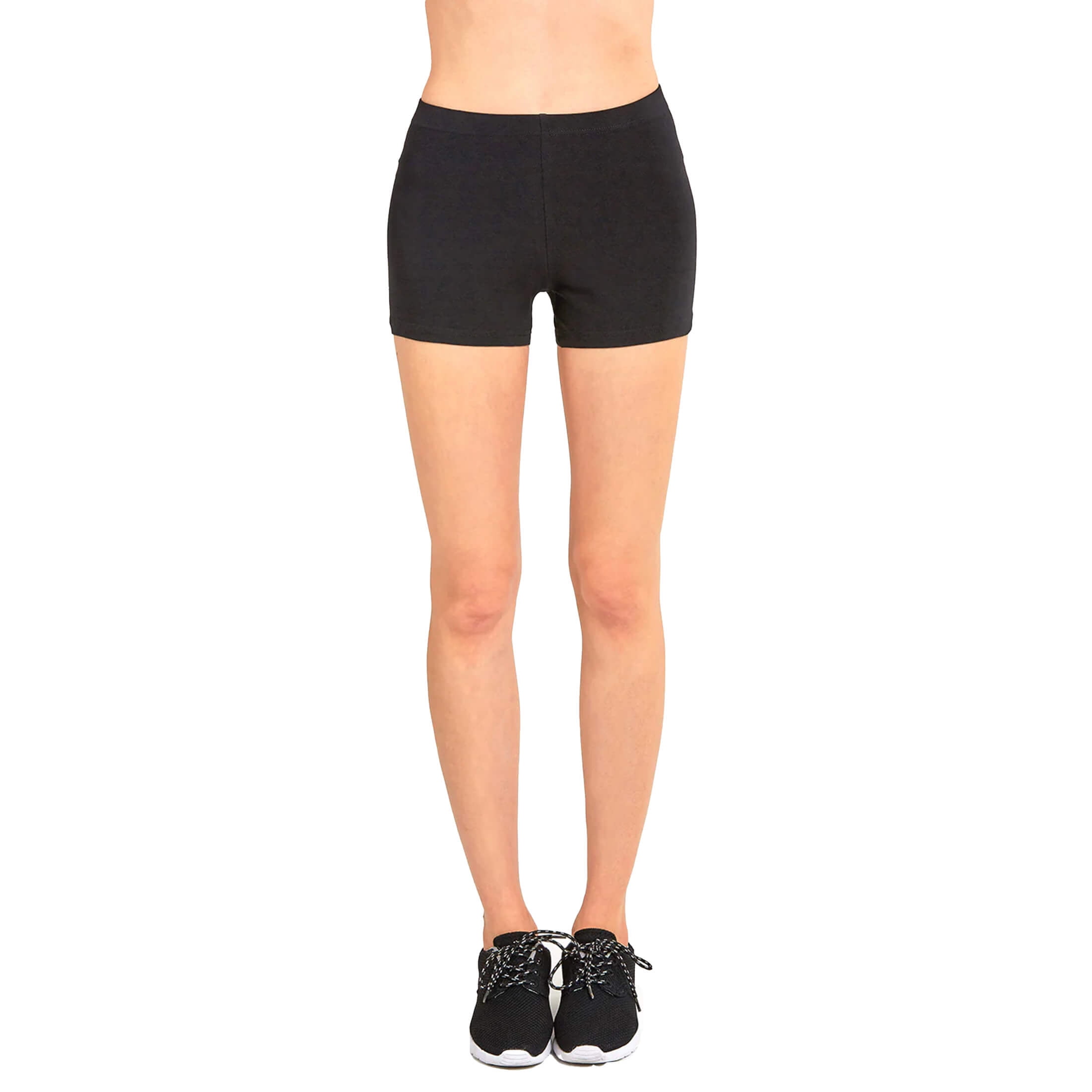 Women's Soft Cotton 12 Inch Outseam Shorts, Black-S, 1 Pack - Walmart.com