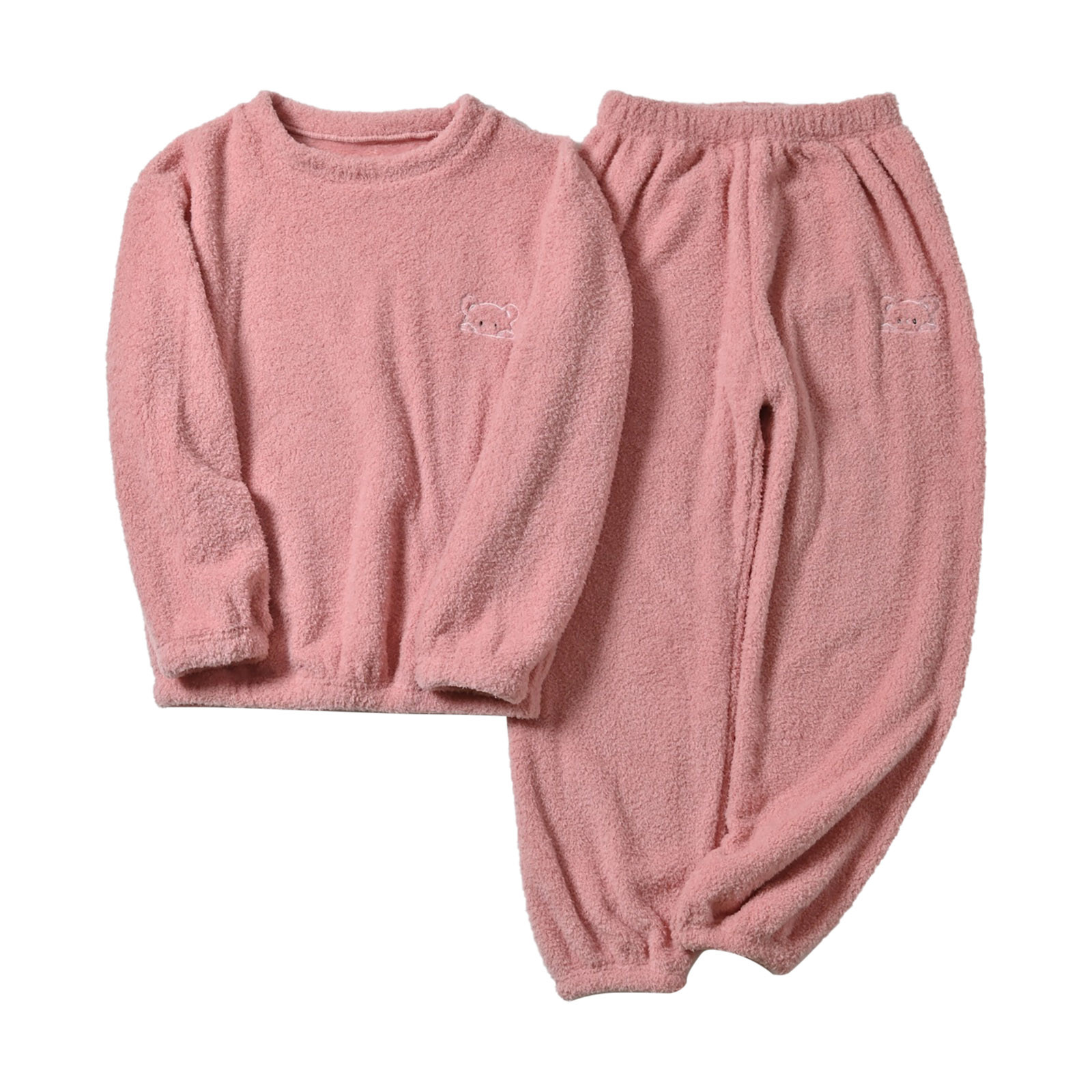 Women's Soft Flannel Fuzzy Sherpa Pajamas Sets Warm Comfy Crewneck ...