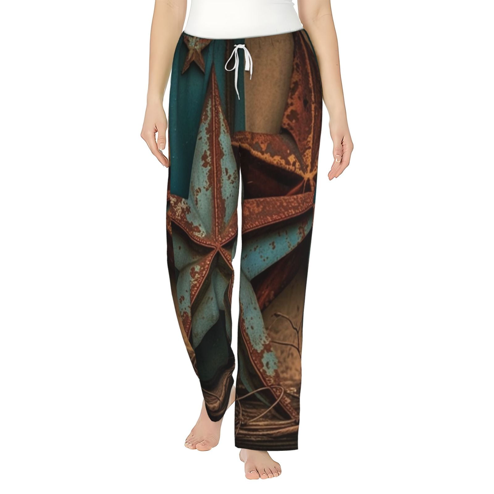 Women's Soft Pajama Pants Comfy Long Sleep Lounge Pockets, Rusty Stars ...