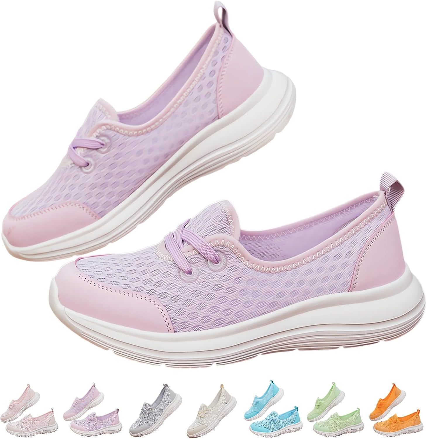 Women's Soft Sole Mesh Comfort Orthopedic Shoes with Arch Support Fit ...
