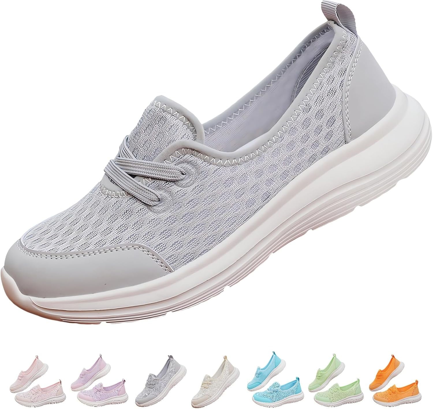 Women's Soft Sole Mesh Comfort Orthopedic Shoes with Arch Support Fit ...