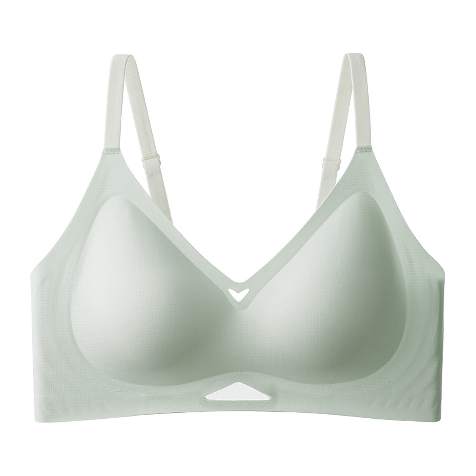 Women's Soft Support Bra - Wireless, Thin Straps, Double Breasts Design ...