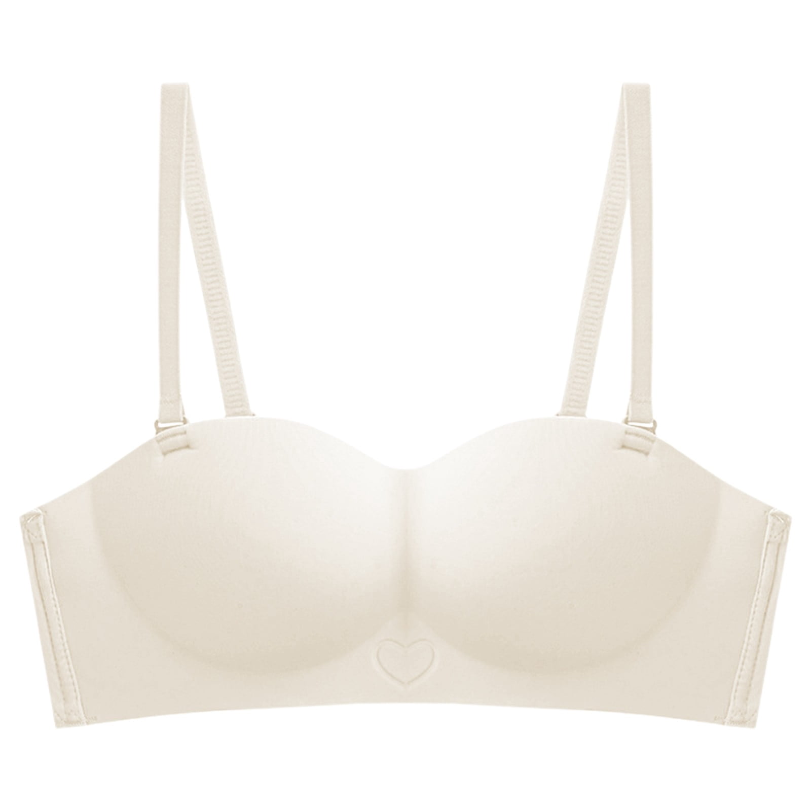 Womens Soft Wireless Half Cup Bra Strapless Design For Everyday