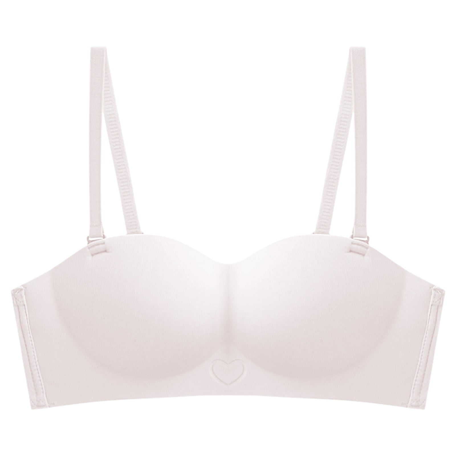 Women's Soft Wireless Half Cup Bra Strapless Design for Everyday ...