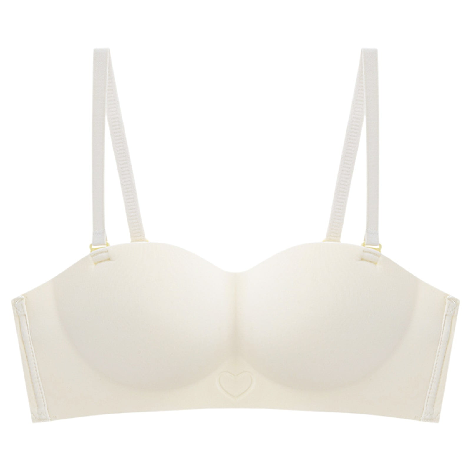 Women's Soft Wireless Half Cup Bra Strapless Design For Everyday ...