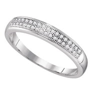 14k White Gold Mens Brilliant round cut 6-Stone Diamond Ring 2 Carats ...