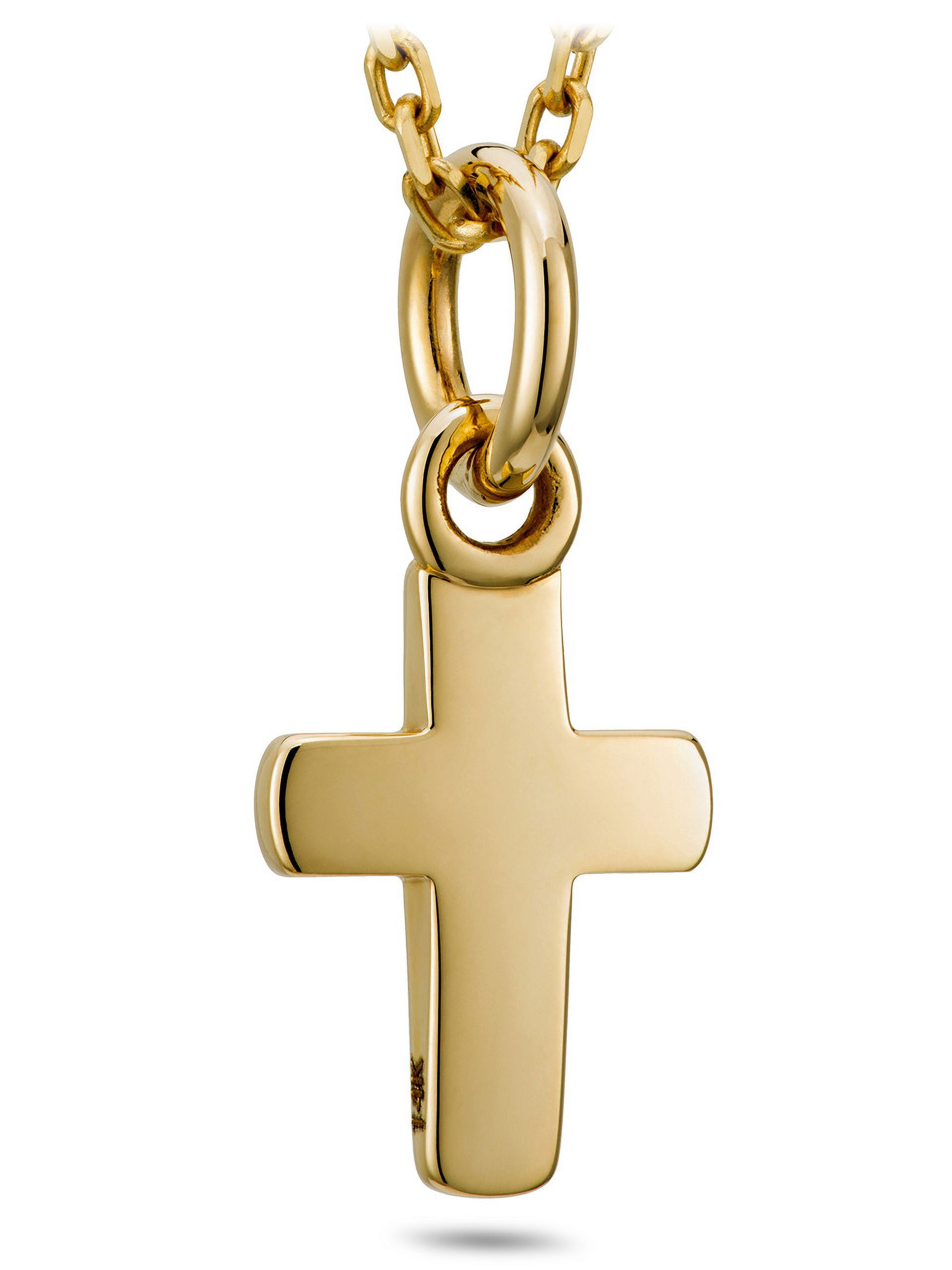 Women's Solid 14K Yellow Gold Dainty Cross Necklace- John 19:30 by ...