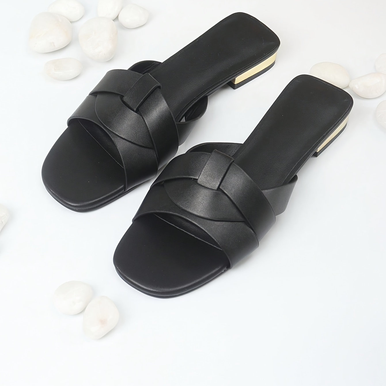 Women's Solid Color Casual Shoes, Slip On Platform Soft Sole Comfort ...