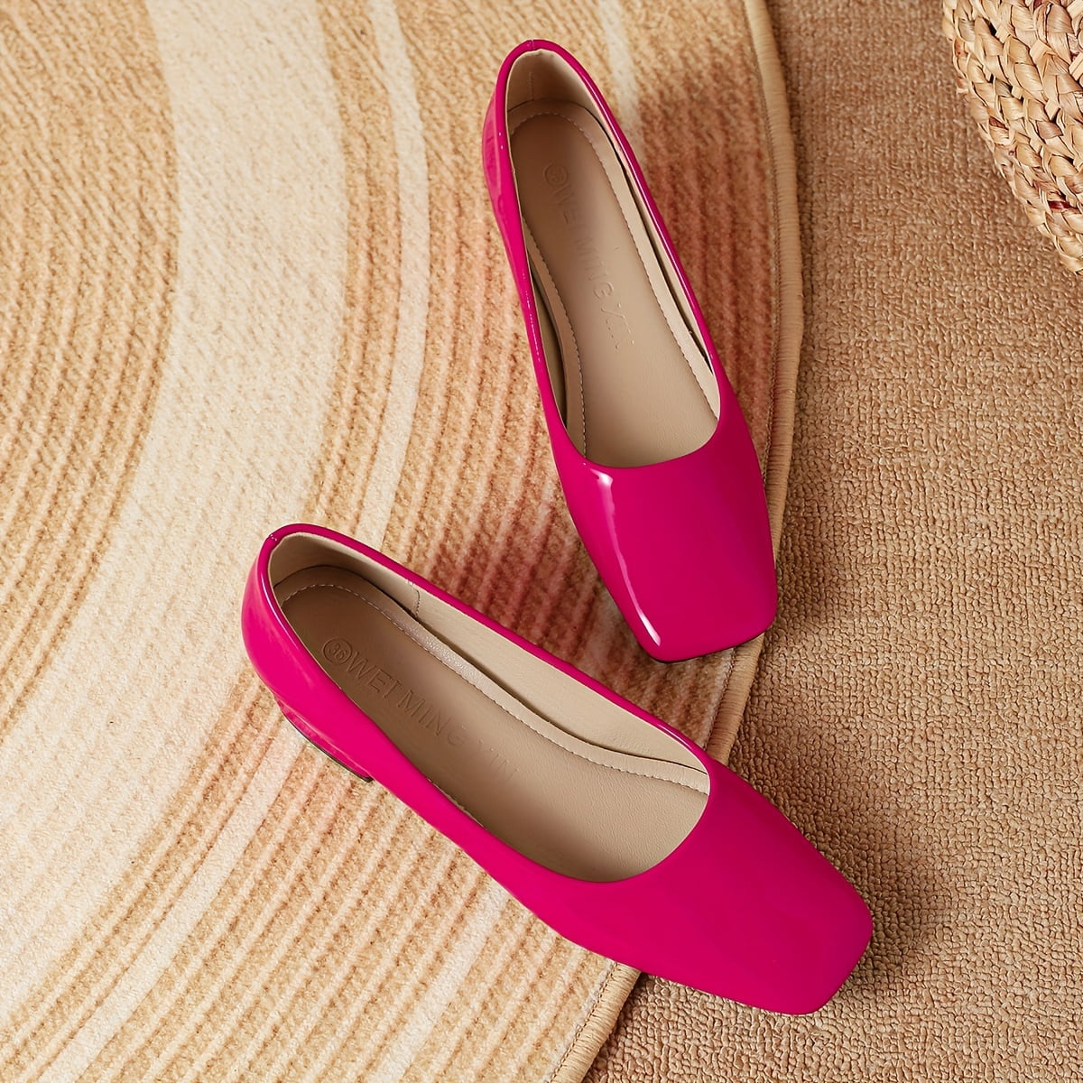 Women's Solid Color Lace Up Faux Flat Shoes, Casual Leather Shoes, Lightweight & Comfortable ...