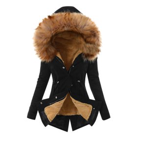 Floleo Women's Tops Clearance SummerWinter Womens Warm Coat Hooded ...