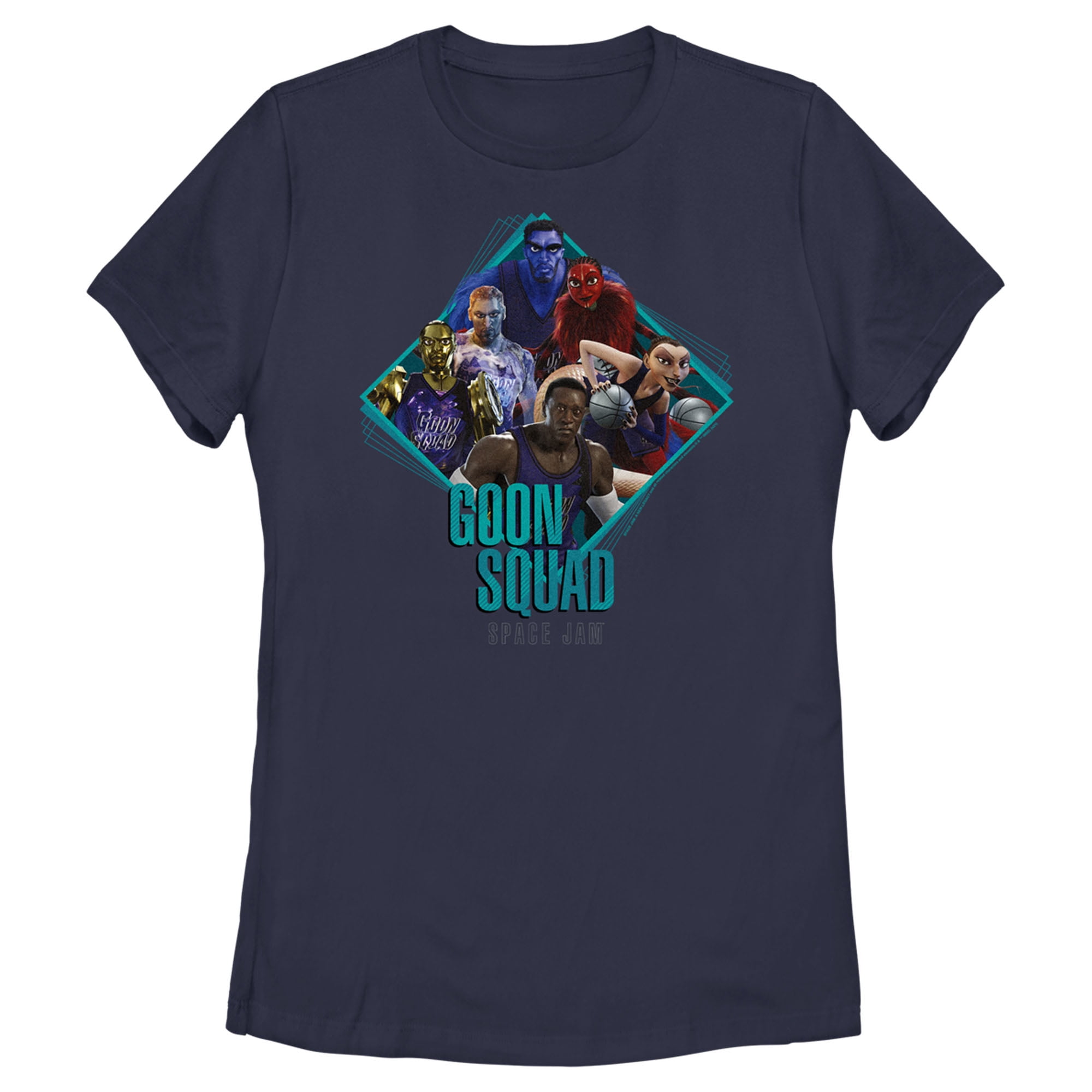 Women's Space Jam: A New Legacy Goon Squad Box Graphic Tee Navy Blue ...