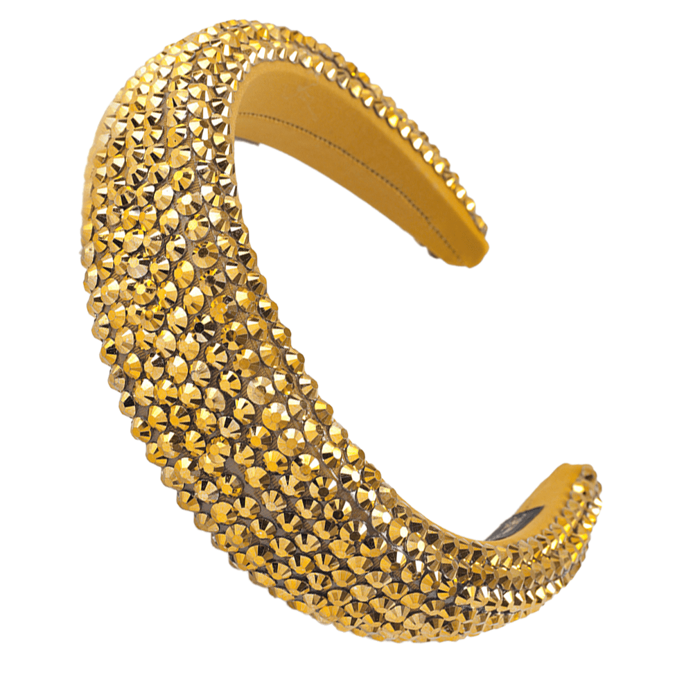 Womens Sparkling Bejewelled Crystal Diamond Headband Fashion Padded