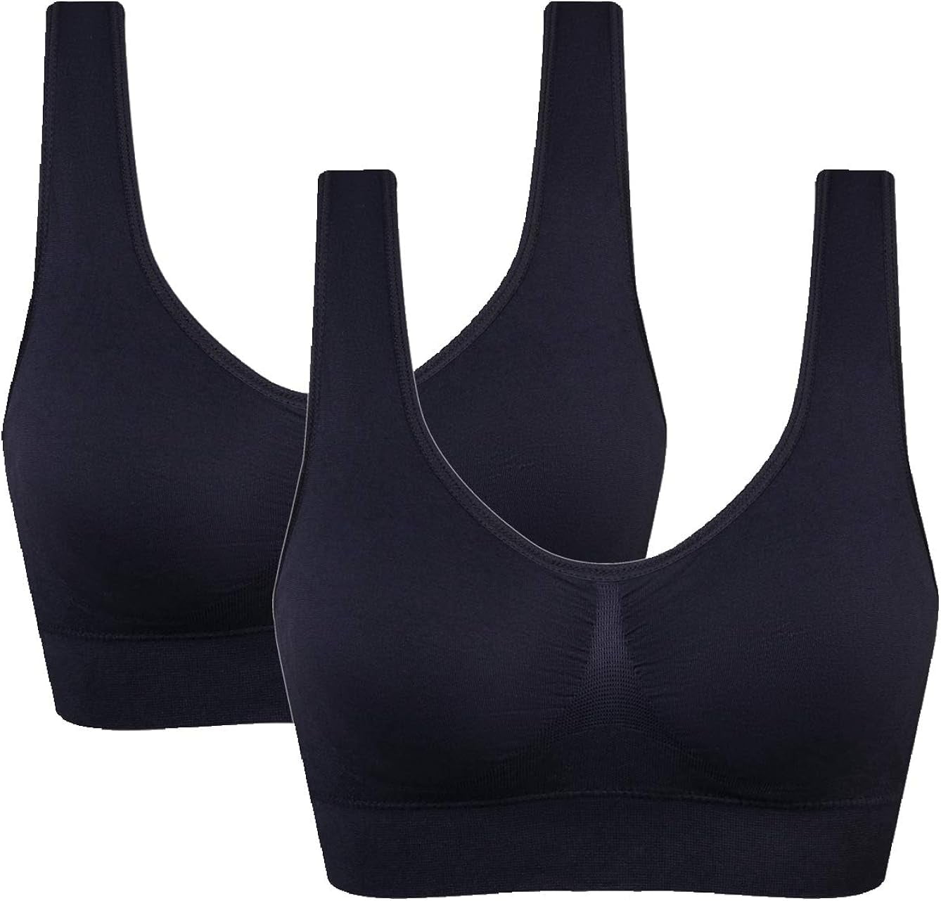 Women's Sports Bra Removable Pads Comfort Workout Low Impact Activity ...
